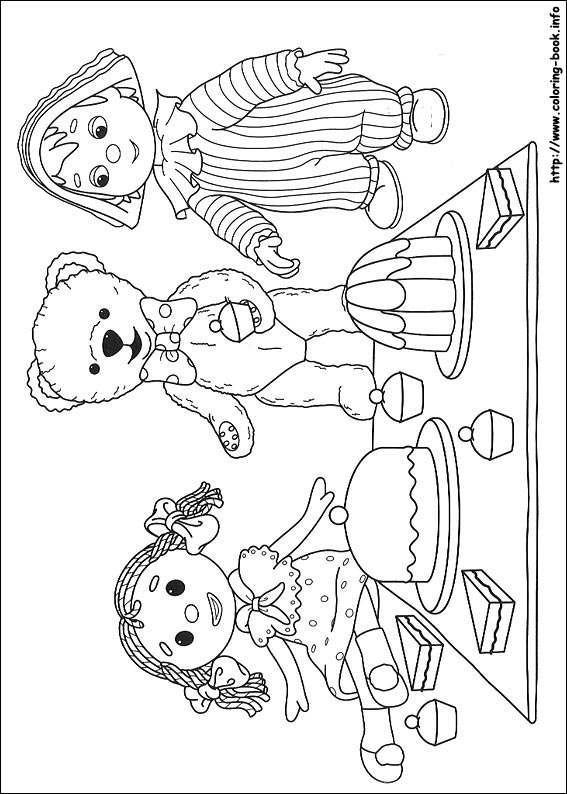 ภาพระบายสี: รูปภาพวาดระบายสีการ์ตูนแอนดี แพนดี Andy Pandy