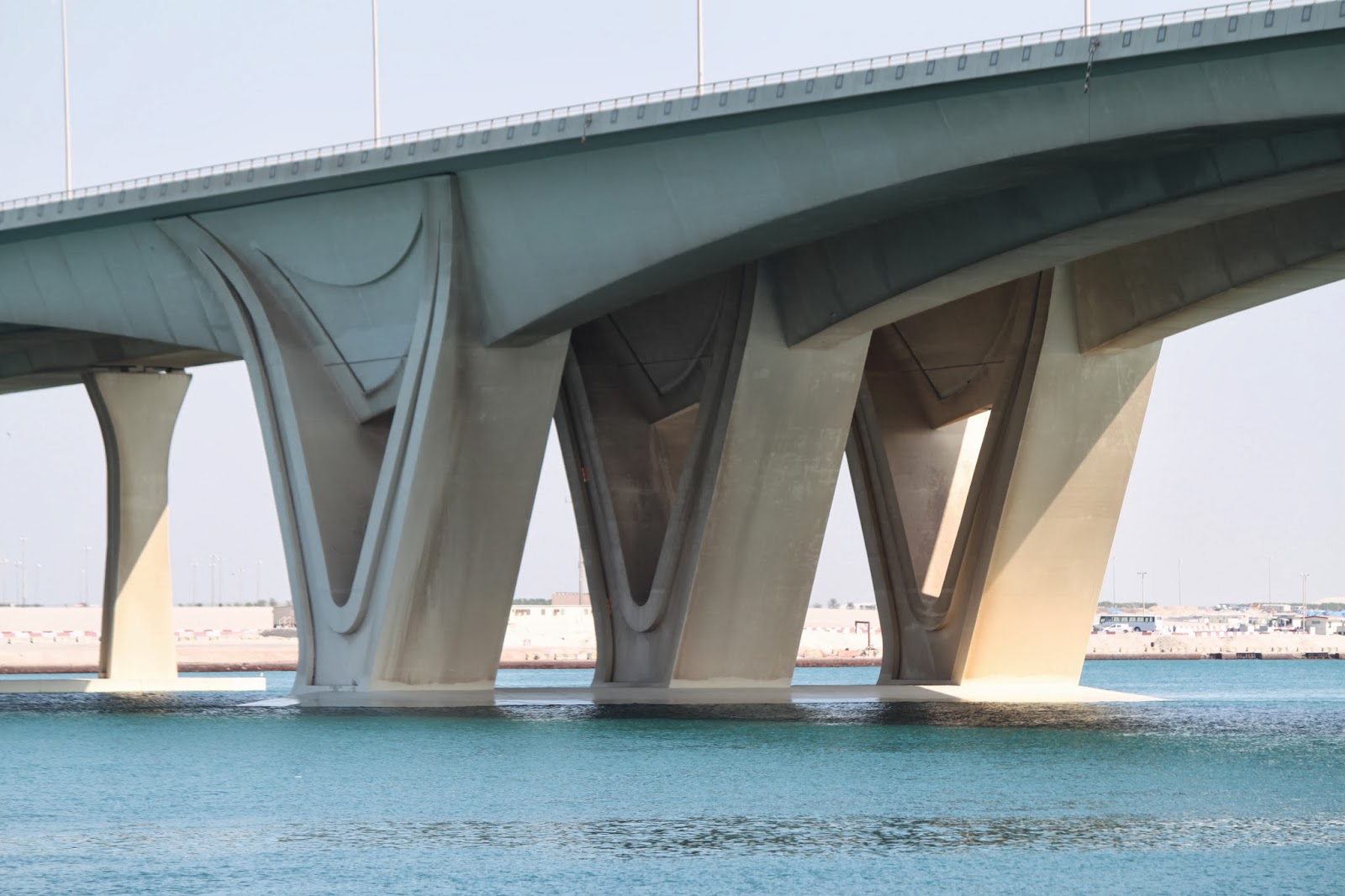 Under the Abu Dhabi bridges