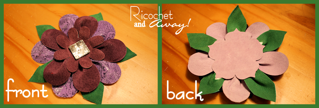 Ricochet and Away!: Suede Flower Detail