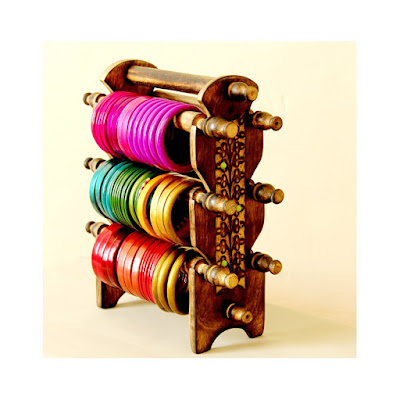 stylish bangles stand full of glass bangles for girls - Sari Info