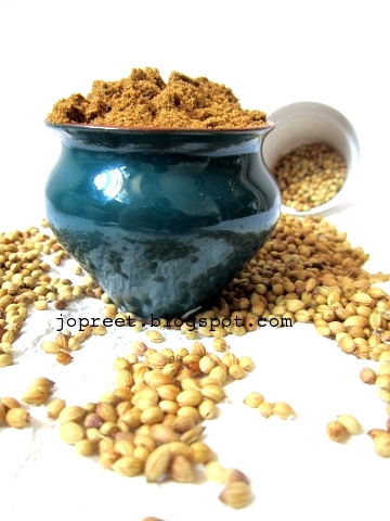 Coriander Powder (Malli Thool) - Jopreetskitchen