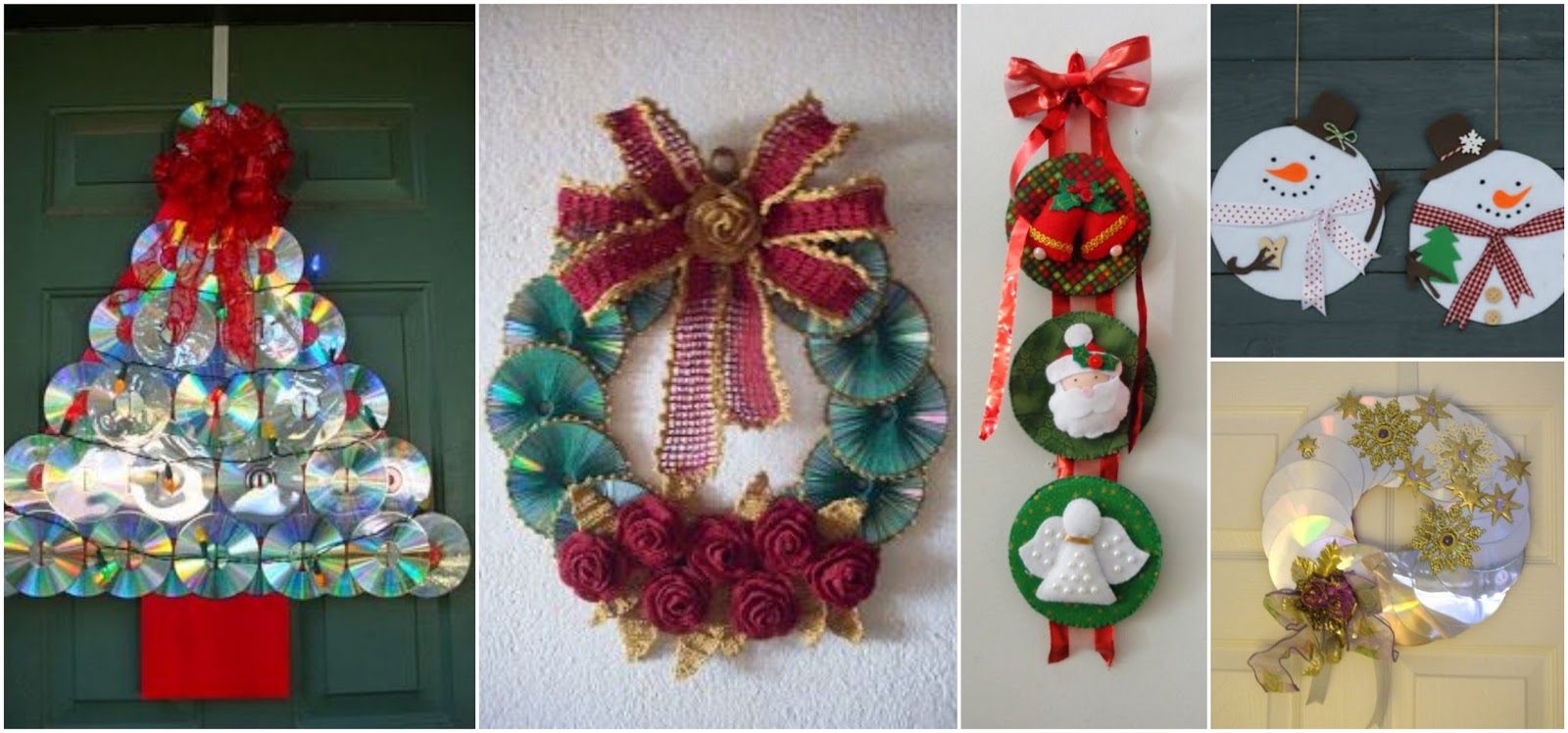 15 Hermosos adornos navideños realizados con cds reciclados ...