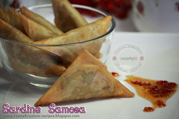 HomeKreation - Kitchen Corner: Sardine Samosa