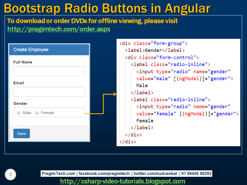 Sql Server Net And C Video Tutorial Bootstrap Radio Buttons In Angular Slides