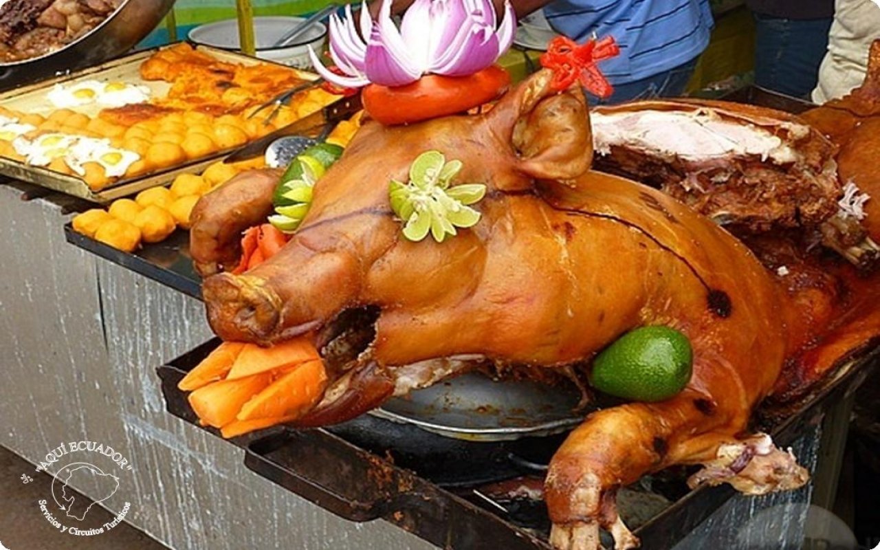 Sabores Del Ecuador : Preparación del delicioso hornado Ecuatoriano