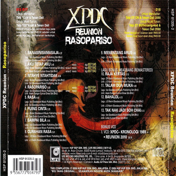 XPDC - Album Cover Dan Track List - Kang Mas SEO