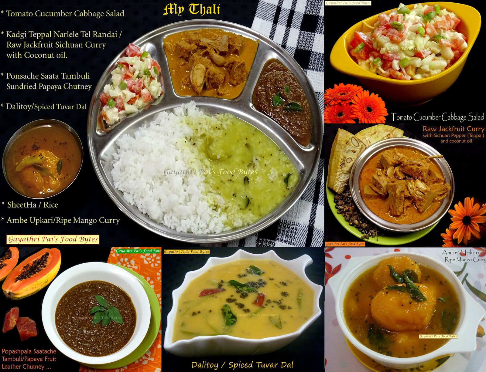 Gayathri Pai's Food Bytes: My Veg. Amchi Thali 117.