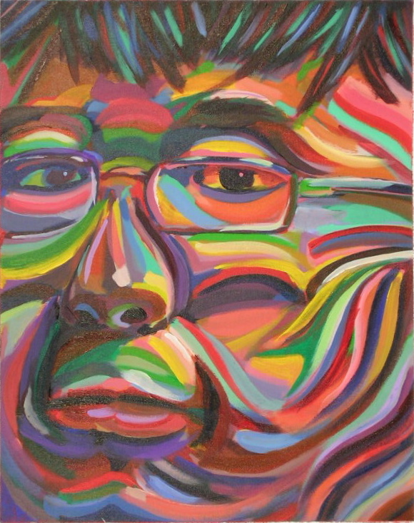 ANDREW H SHIM: Self Portrait Acrylic Painting