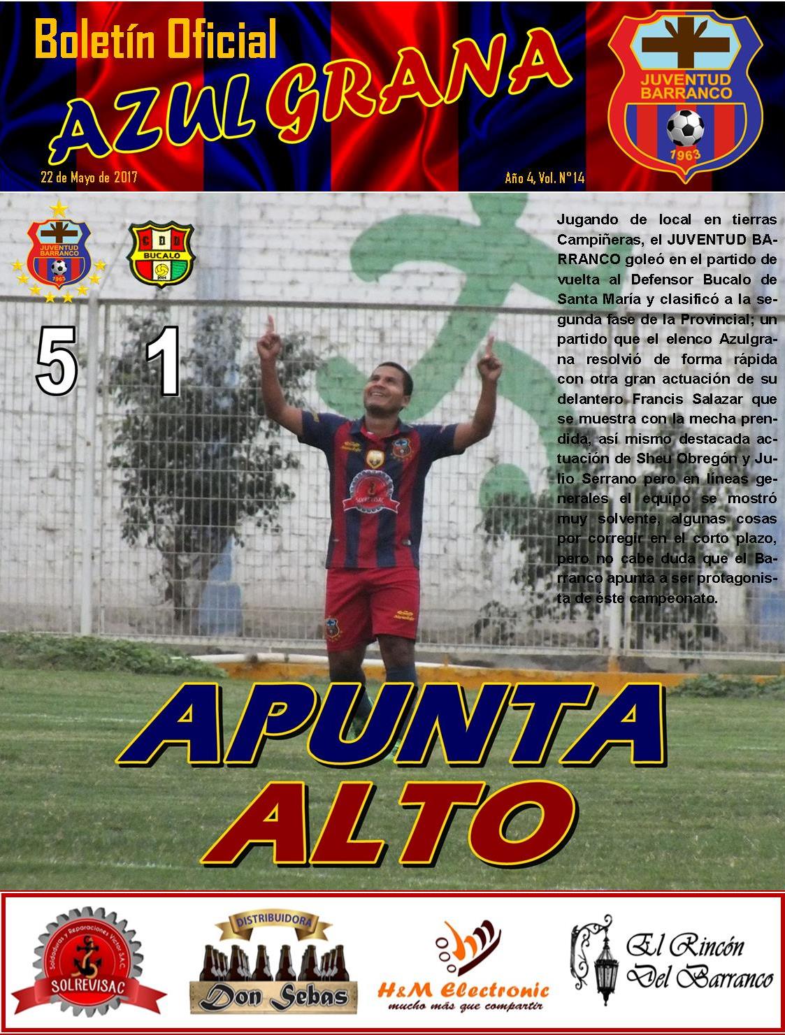 C.S.D JUVENTUD BARRANCO: LA PORTADA: APUNTA ALTO