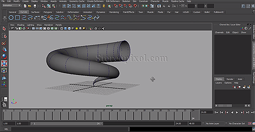 Stereopixol: How to use Animated Sweep in Autodesk Maya