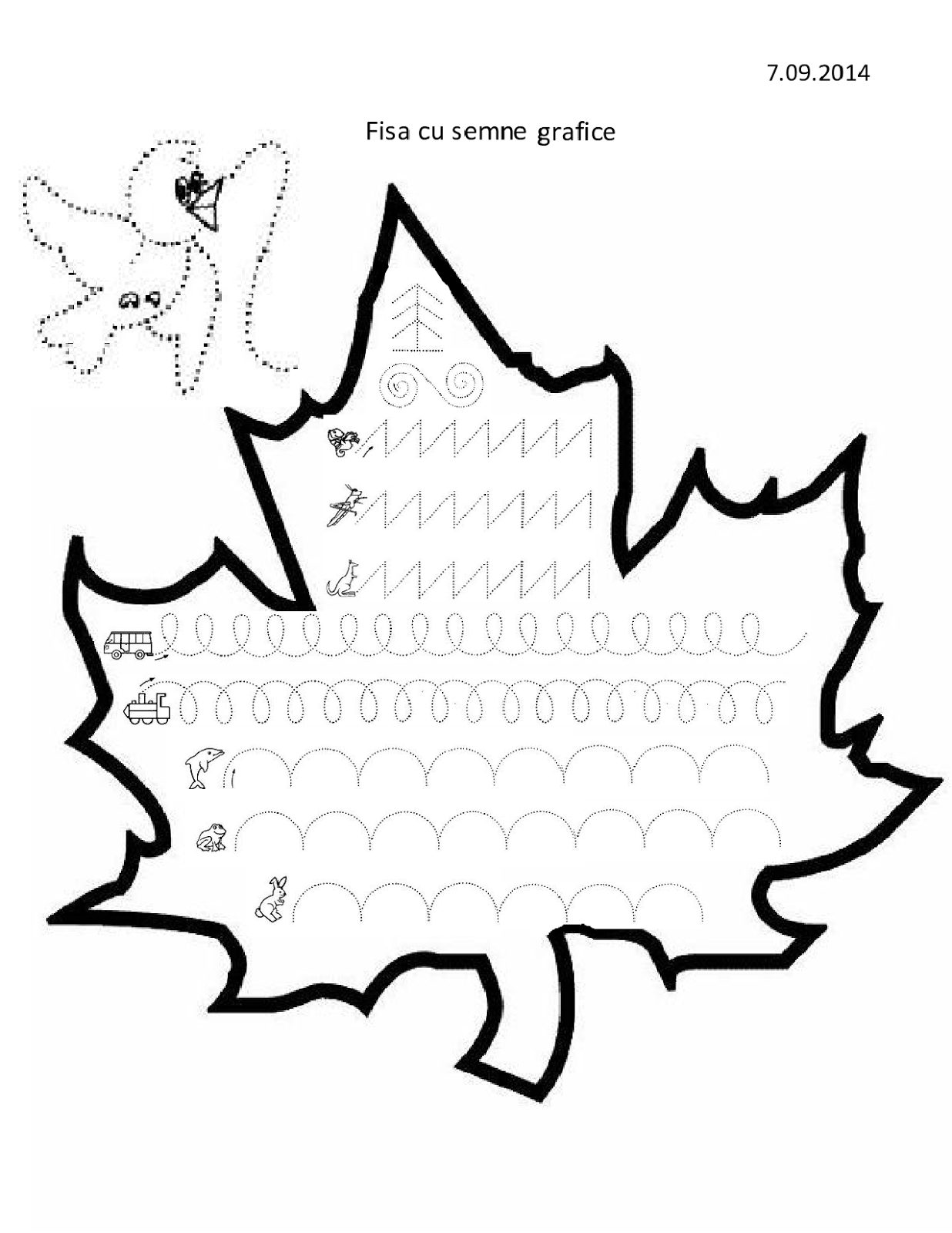 FISE cu Semne grafice pentru copii - TOAMNA - Zana Toamna :: Fise de ...