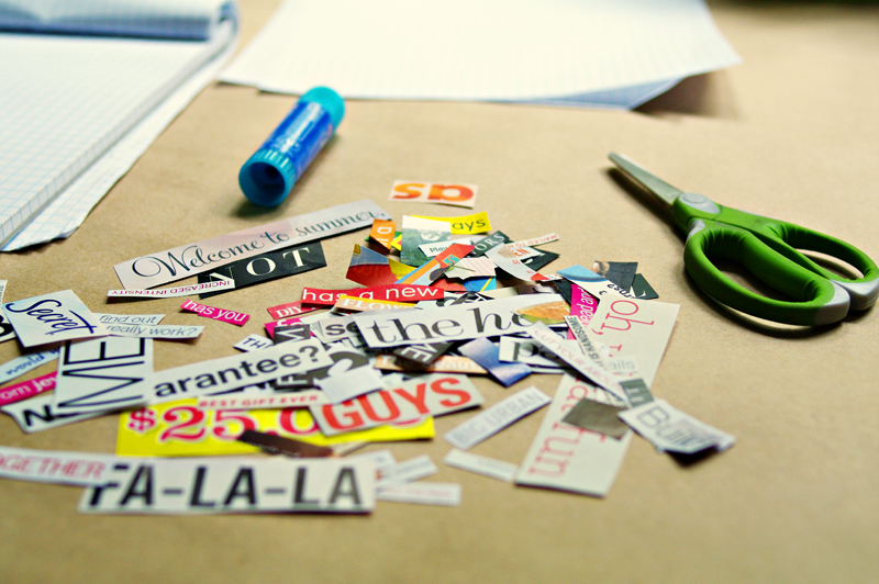 threads and snippets: collage poetry for kids