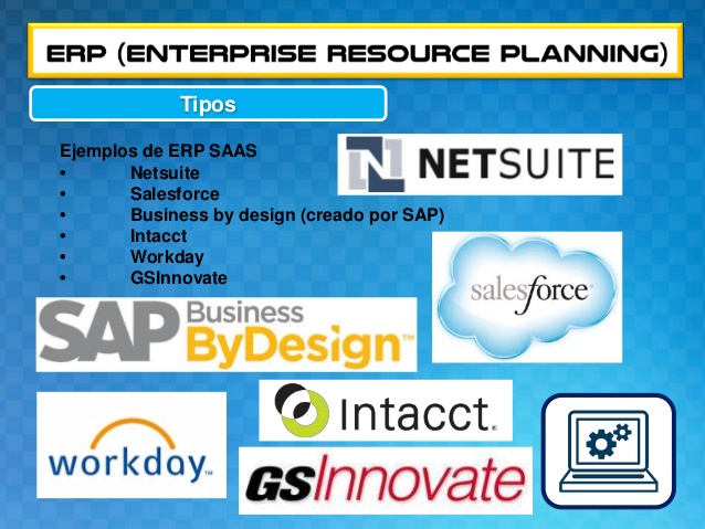 Tipos y ejemplos de ERP