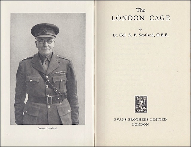 Book Review - The London Cage - Alexander Paterson Scotland - 1957 ...