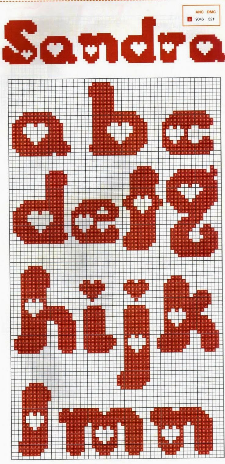 Arquivo de Artesanato: Gráfico "Letras"