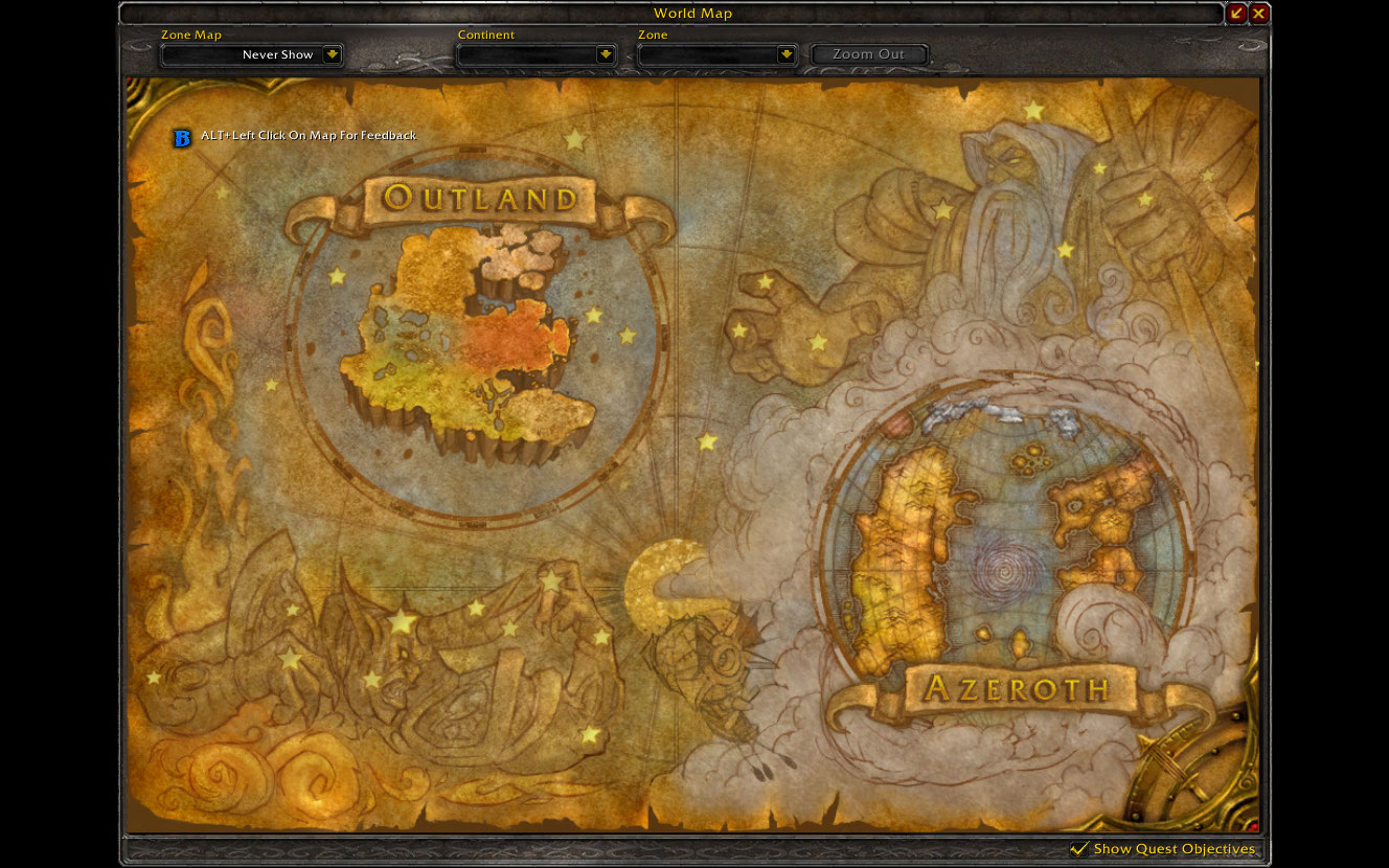 Master of World of Warcraft : Azeroth to Outland whitout portal.