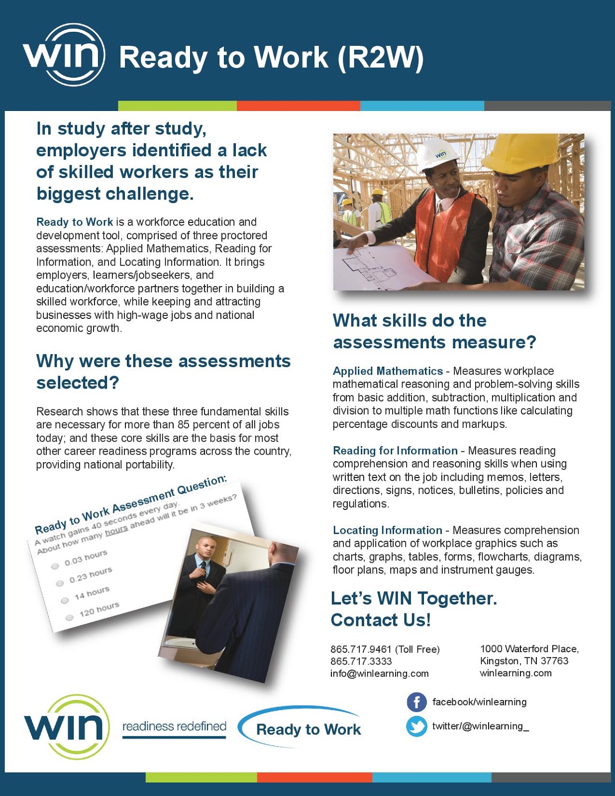 AT THE VIEW Daily: ACADEMICS: WIN Career Ready Assessments