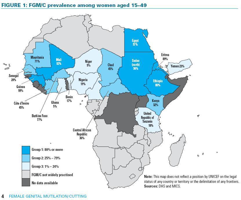 FGM: Modification or Mutilation?: Maps of FGM practice in Africa