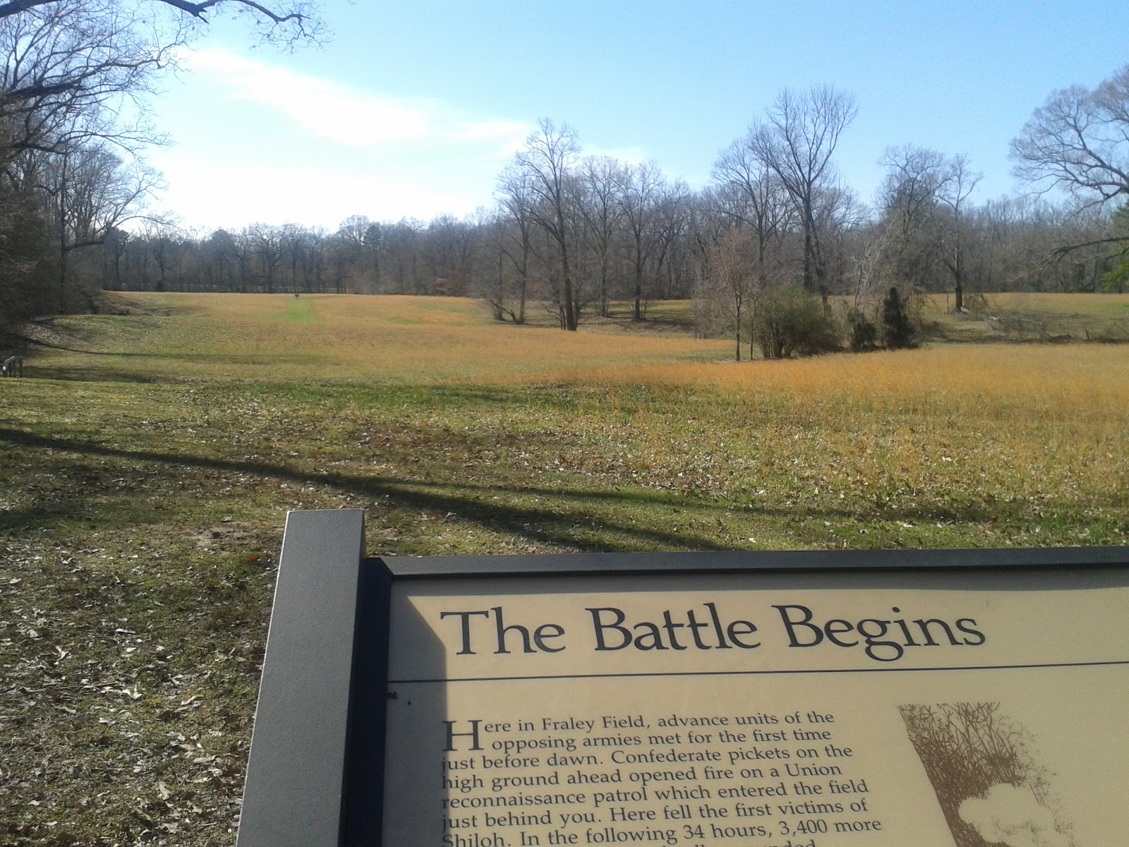 Our Country's Fiery Ordeal: The Battle of Shiloh Begins: Fraley Field ...