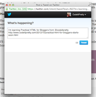 Code it Pretty: Make Your Own Tweetable Links for Blogger