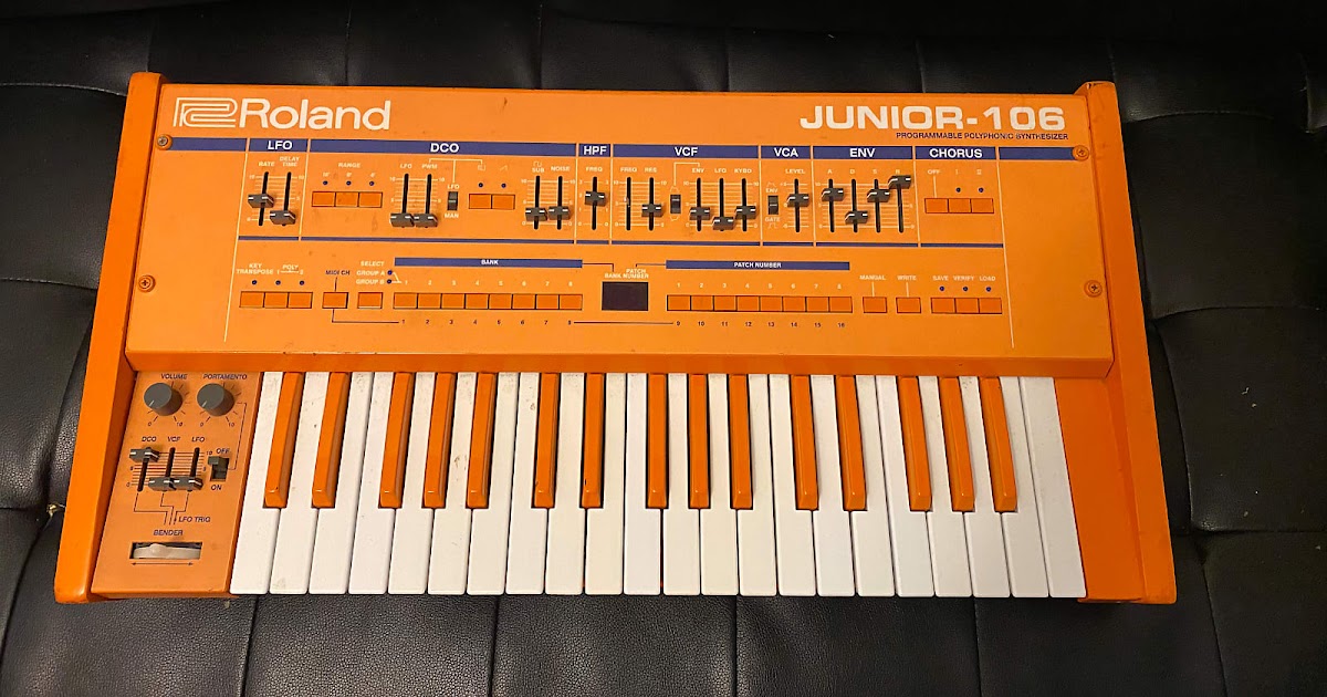 MATRIXSYNTH: Orange Mini Roland "JUNIOR-106" - Custom Juno-106 ...