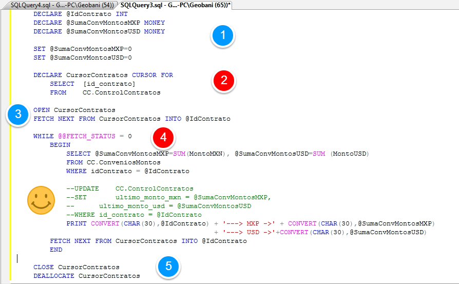 SQL Ejemplo De Un Cursor Para Actualizar Informacion ARP SQL Ejemplo De Un Cursor Para Actualizar Informacion ARP