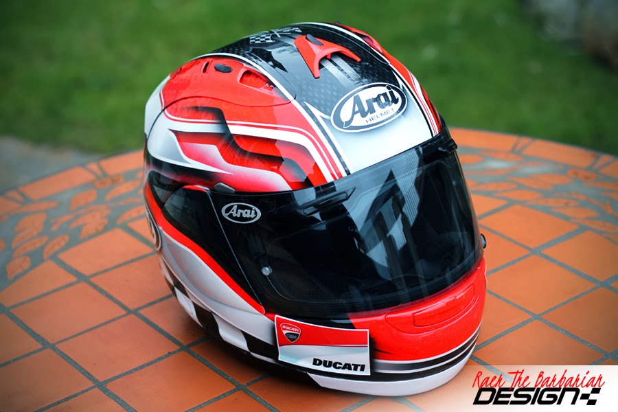 Racing Helmets Garage: Arai RX-GP "Ducati" 2014 by RAER The Barbarian