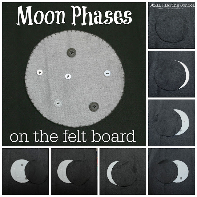 Moon Phases on the Felt Board | Still Playing School
