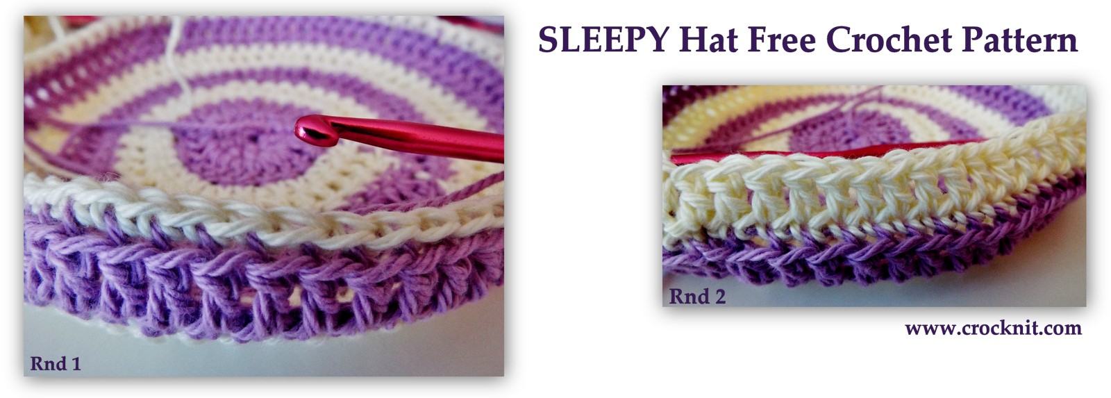 MICROCKNIT CREATIONS: SLEEP Hats Free Crochet Pattern #1 SLEEPY HAT