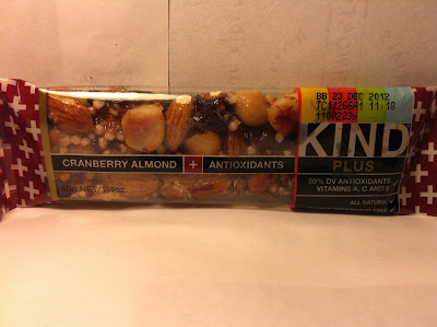Crazy Food Dude: Review: KIND Plus Cranberry Almond + Antioxidants Bar