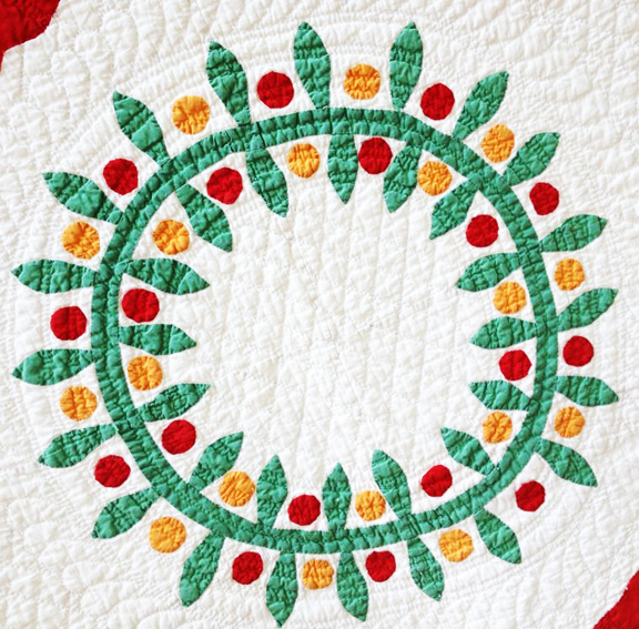 Cloud of Quilt Patterns: Cherry Wreaths