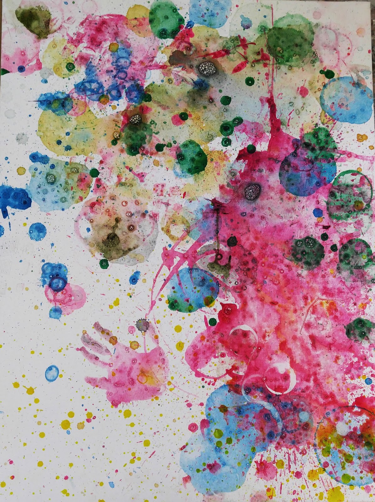 Joy's Creativity: Bubble Painting with Kids