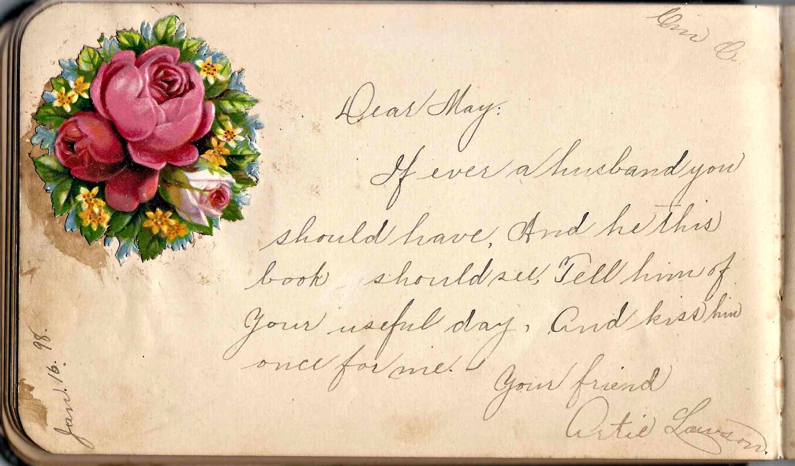 Heirlooms Reunited: 1880s/1890s Autograph Album that Belonged to May of ...