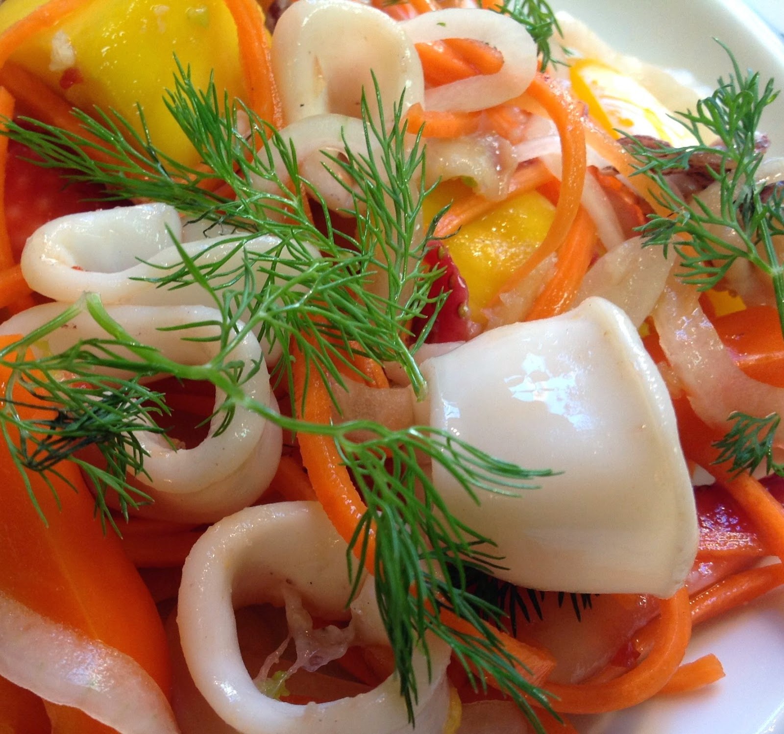 Recettes de la semaine: SALADE DE CALAMARS FRAIS