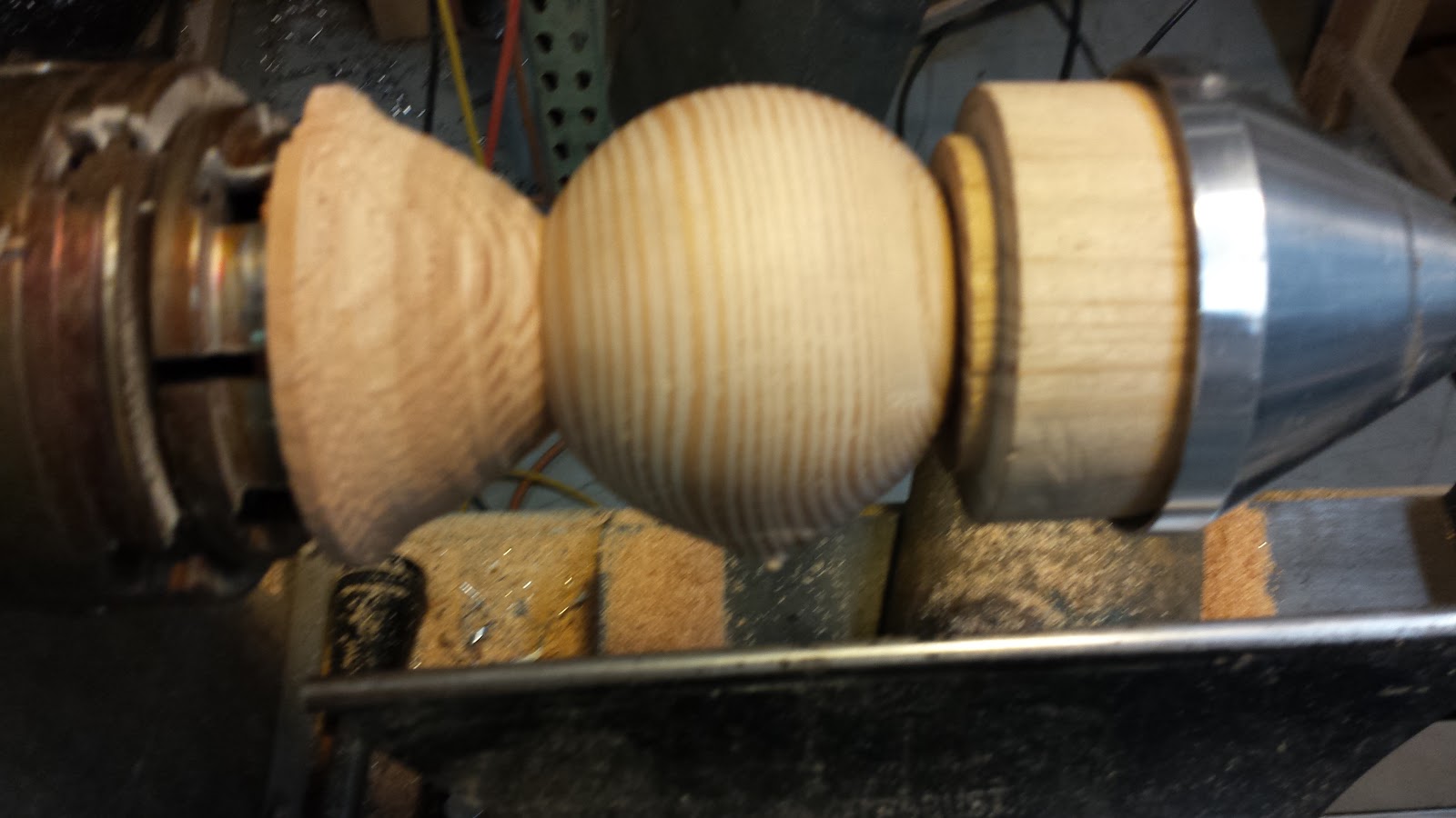The making of a sphere jig for the wood lathe, on the fly.