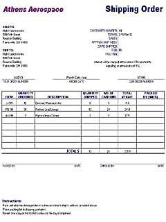 Shipping Order MS Excel Template Download FREE - demo