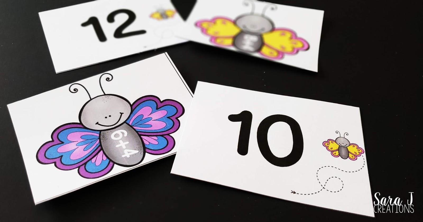 Free Butterfly Addition within 20 Matching Game | Sara J Creations