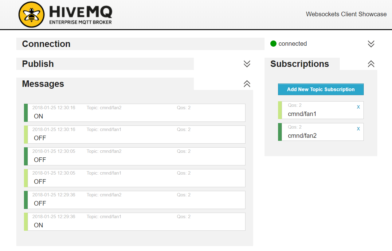 Learning Node-RED: Controlling two fans
