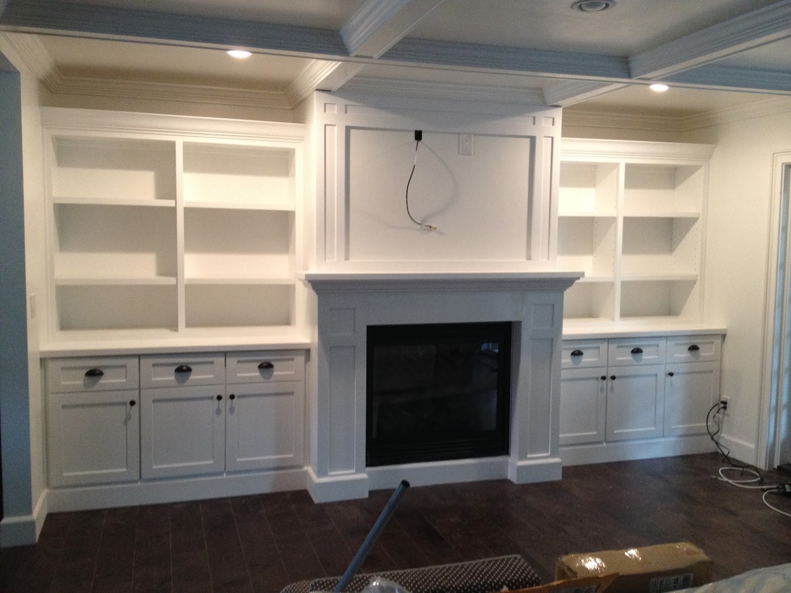 The Cape Cod Ranch Renovation: Mantel and Built-in