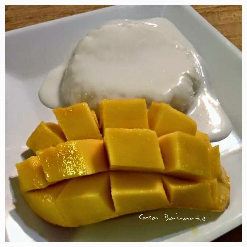 Suman sa Gata at Manggang Hinog