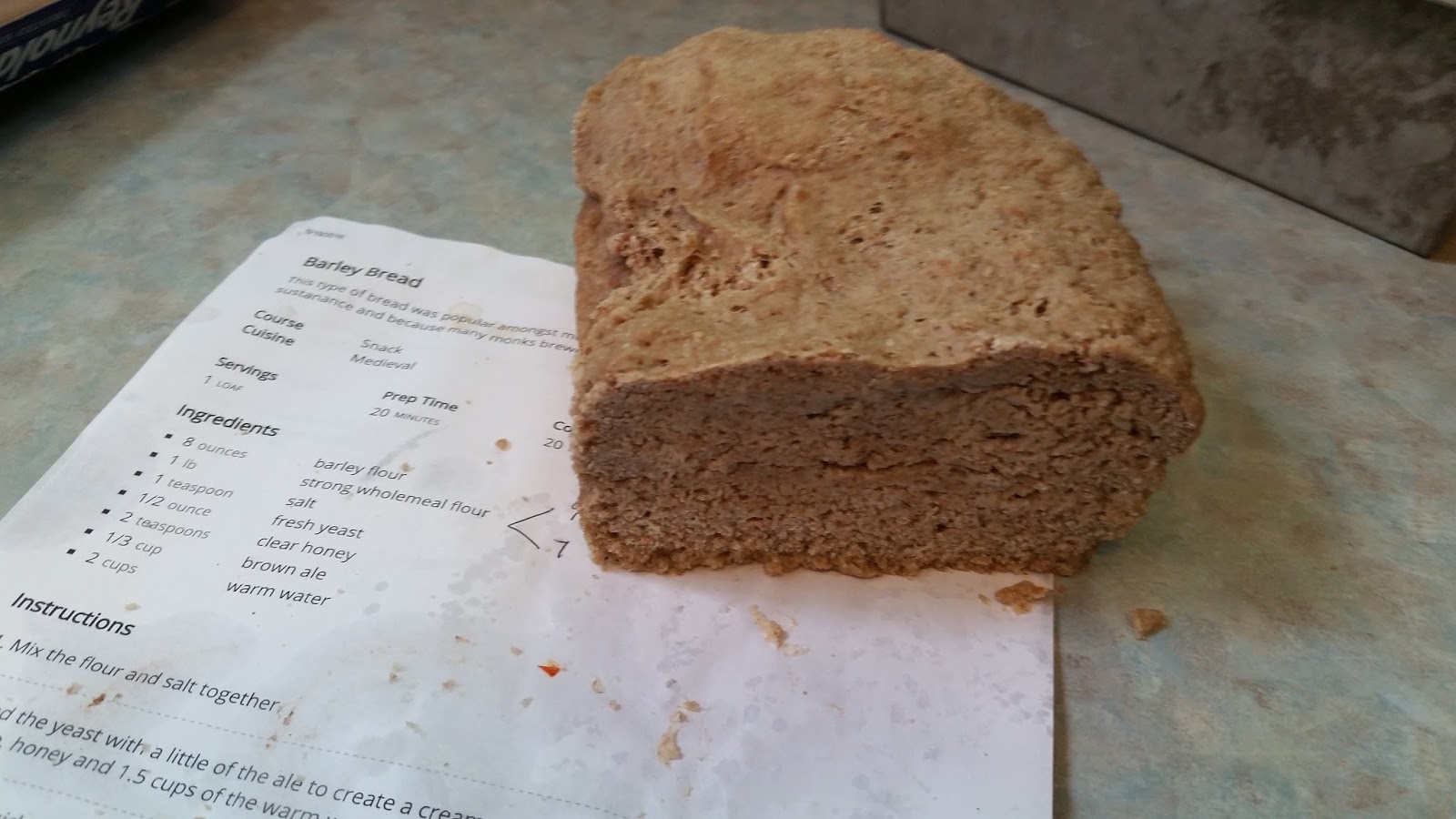 Black Forest ArtWorks: Medieval Barley Bread Challenge