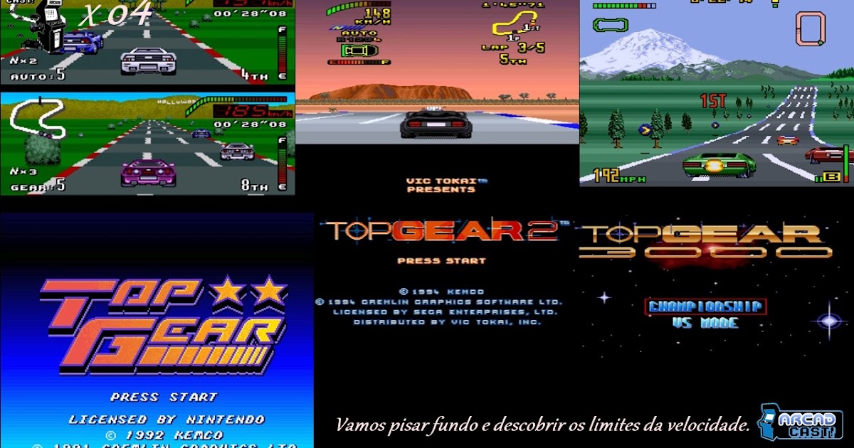 Top Gear 1, 2 e 3000 ~ Arcad Cast Games
