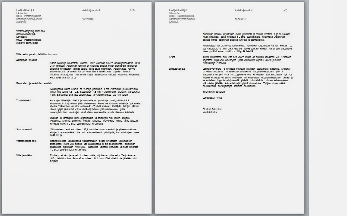 Esittely: Osoitteellinen asiakirja 30.10.