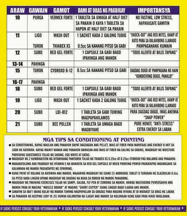 14 Days Conditioning Ng Manok Panabong