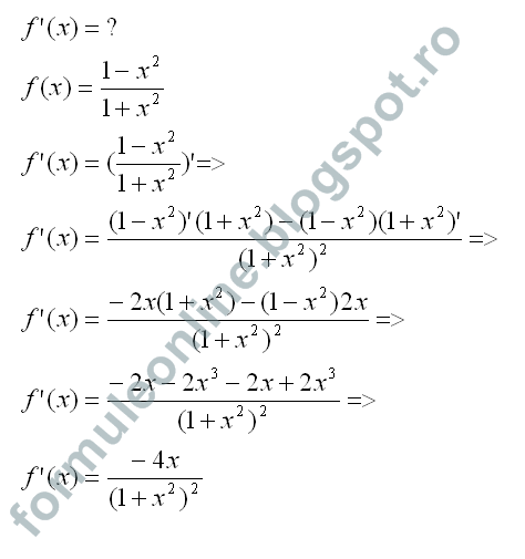 Functii derivabile exercitiu rezolvat 34 | formule online probleme si ...