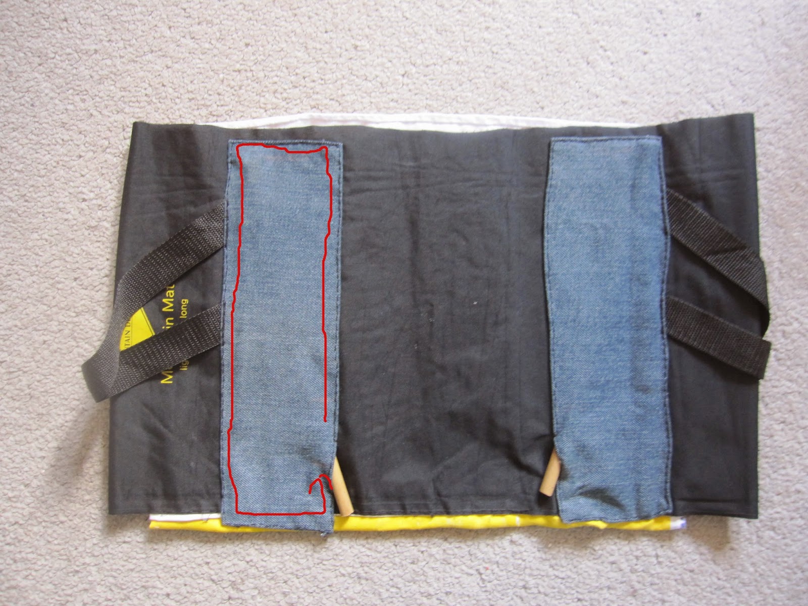 Little notes from Heather and Martin: DIY sleeping mat/pad chair kit