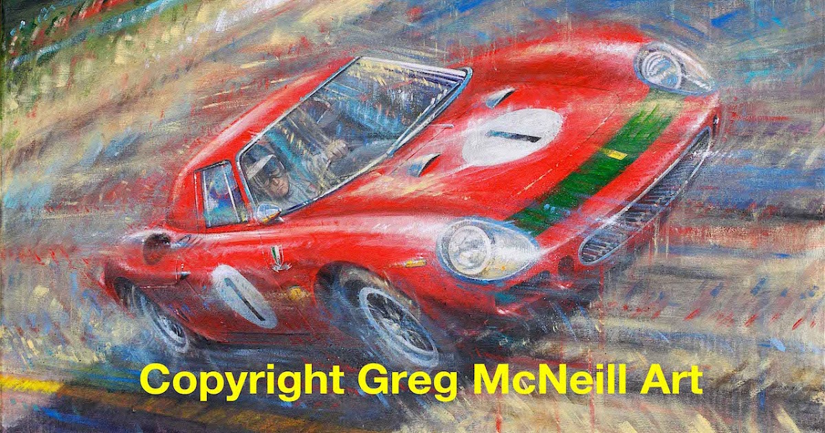Greg McNeill Art: Original Painting - Ferrari 250LM Scuderia Veloce