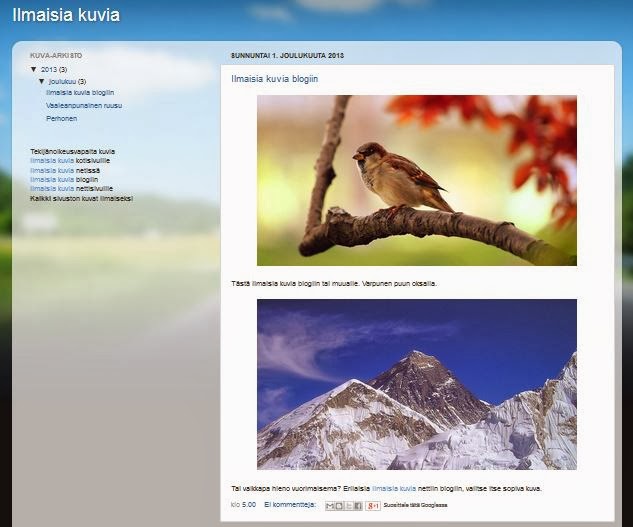 Linkkisivut: Ilmaisia kuvia