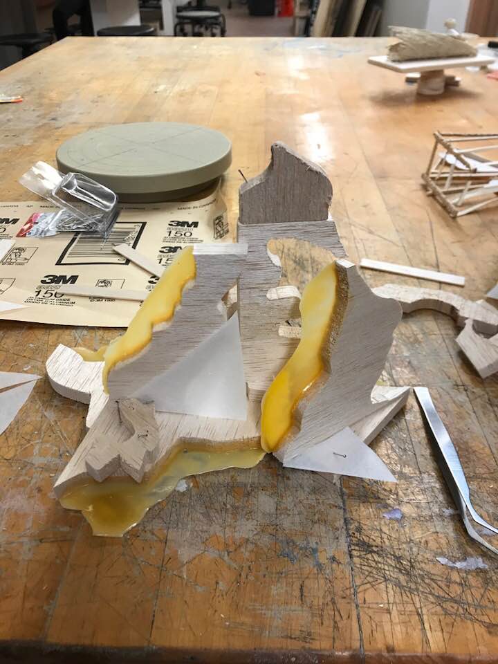 Emily Brown 3D Art: Balsa wood sculptures