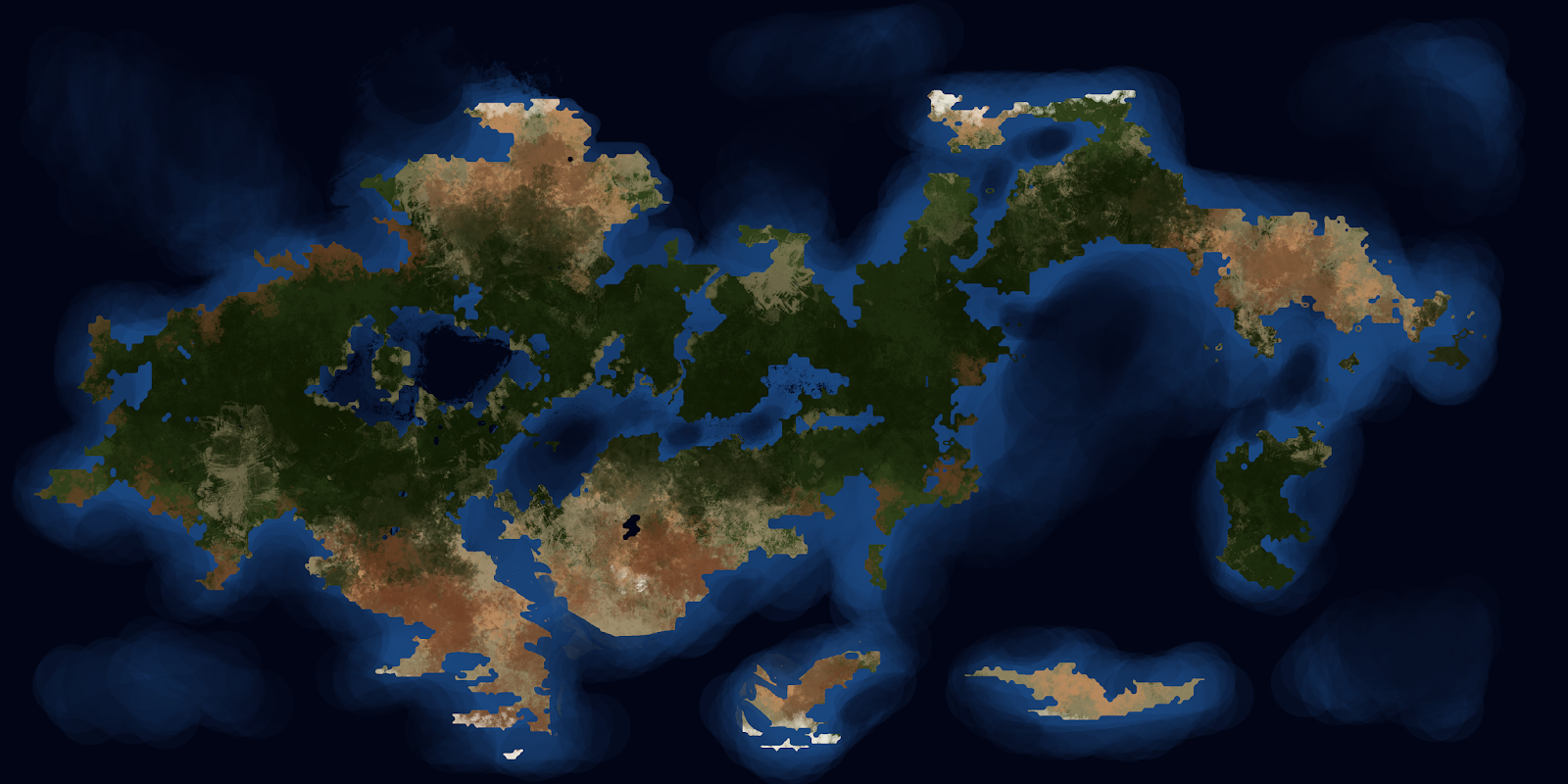 Worldbuilding Course Blog - Emma S: Map Wraparound of Invented Planet